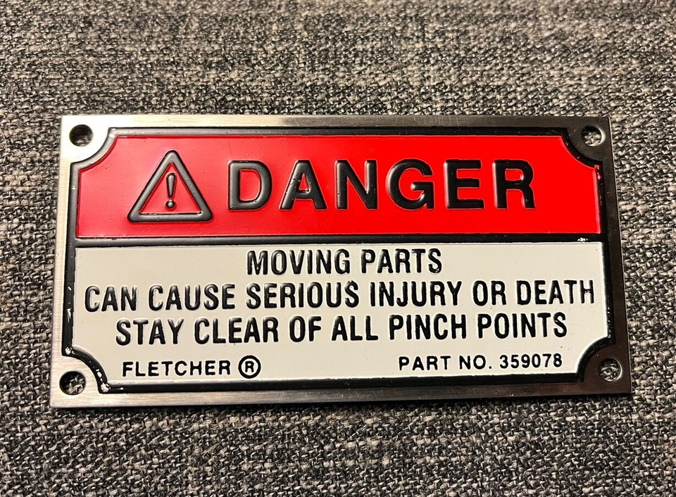 JH FLETCHER Mining OEM DANGER Sign Required On Machinery Part# 359078 ...