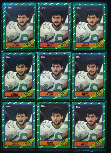 Lot (10) 1986 Topps #108 Lance Mehl New York Jets Football (V80) SWSW ...