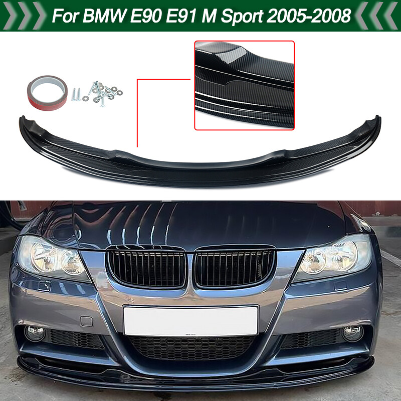 Front Splitter Lip Fit BMW E90 325i 335i M Sport Sedan 2005-2008 Carbon ...