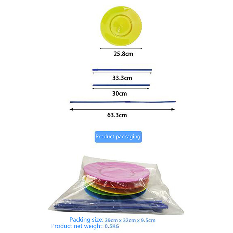 6Pcs Acrobatic Turntable Boomerang Balance Skills Flying Disc Juggling ...