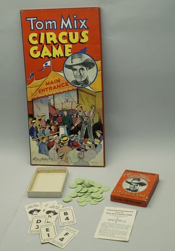 ORIGINAL 1935 TOM MIX CIRCUS GAME PARKER BROTHERS BOARD GAME & BOX ...