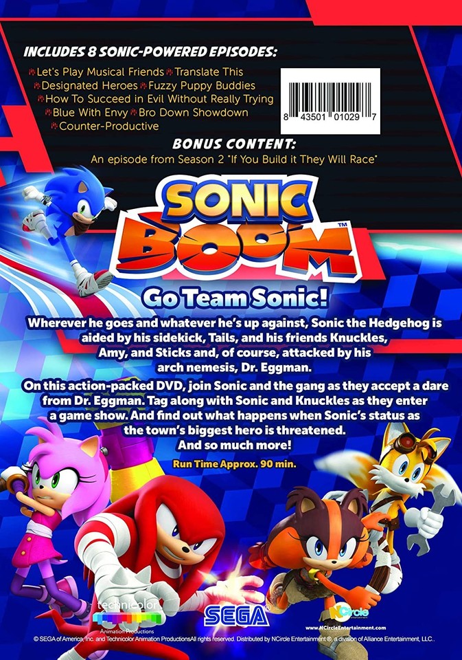 Sonic Boom: Go Team Sonic! (DVD) Roger Craig Smith Cindy Robinson (US ...