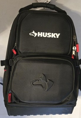 Husky PRO Tool Backpack Heavy Duty Jobsite 40 Pocket Organization ...