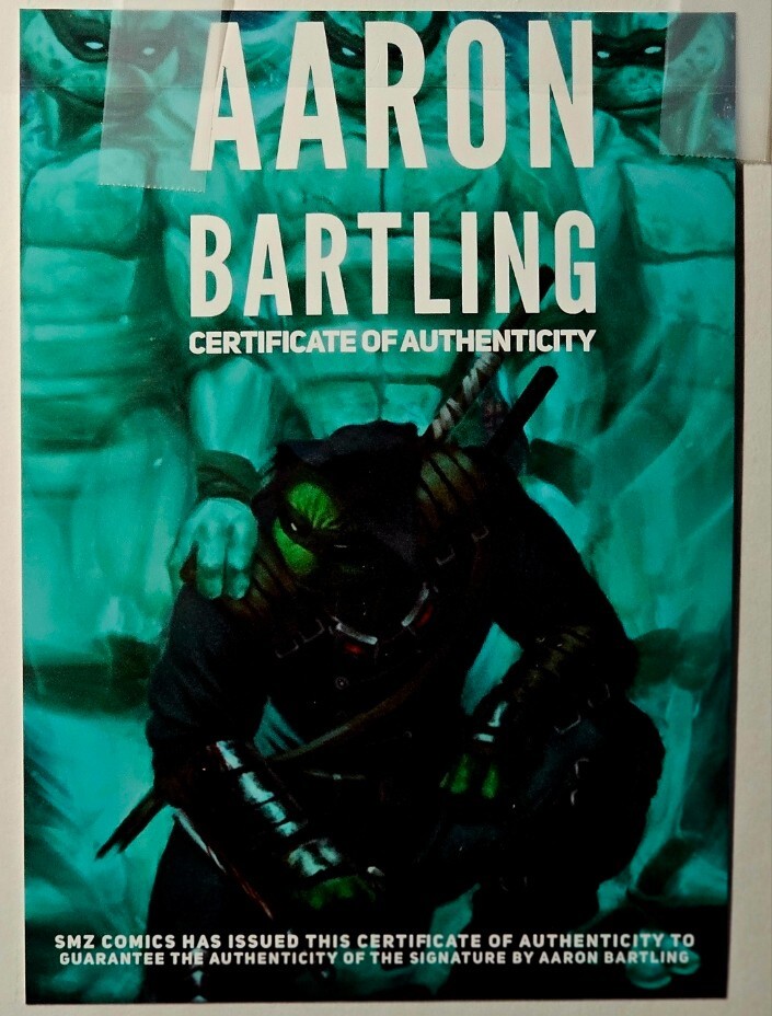 TMNT 1 NYCC Aaron Bartling Donatello Kanji LTD 500 Signed + Remark w ...