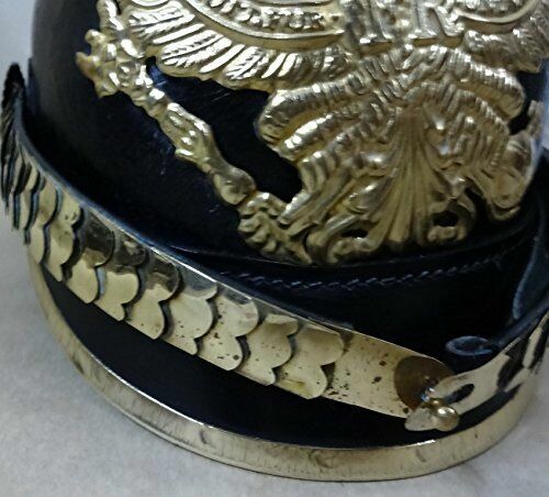 German Prussian Officer Pickelhaube Leather Helmet : Prussian Artillery ...