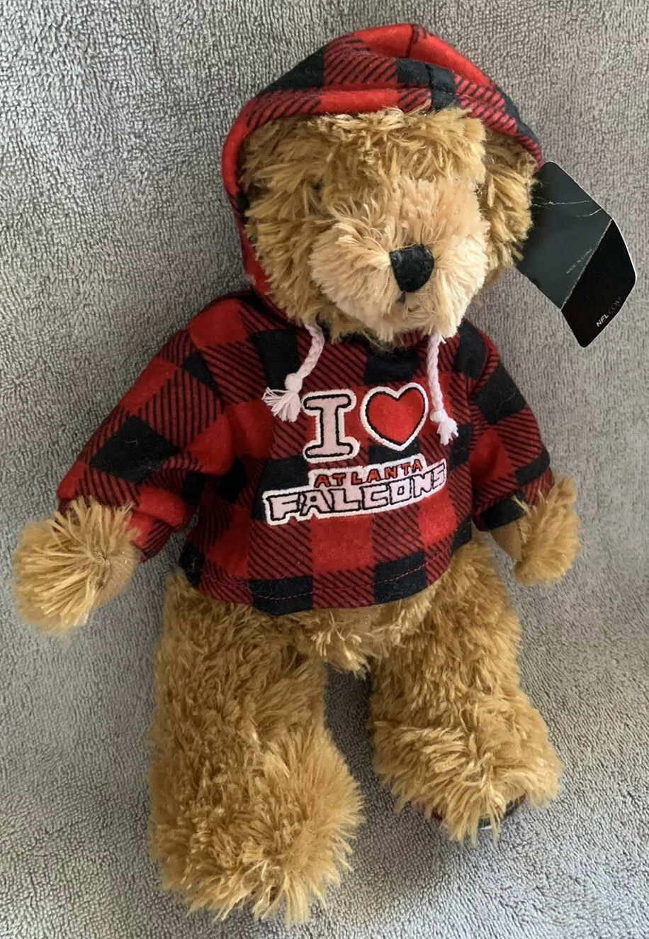 Atlanta Falcons Plush Bear 12” Plush Teddy In Hoodie NFL Football Good ...