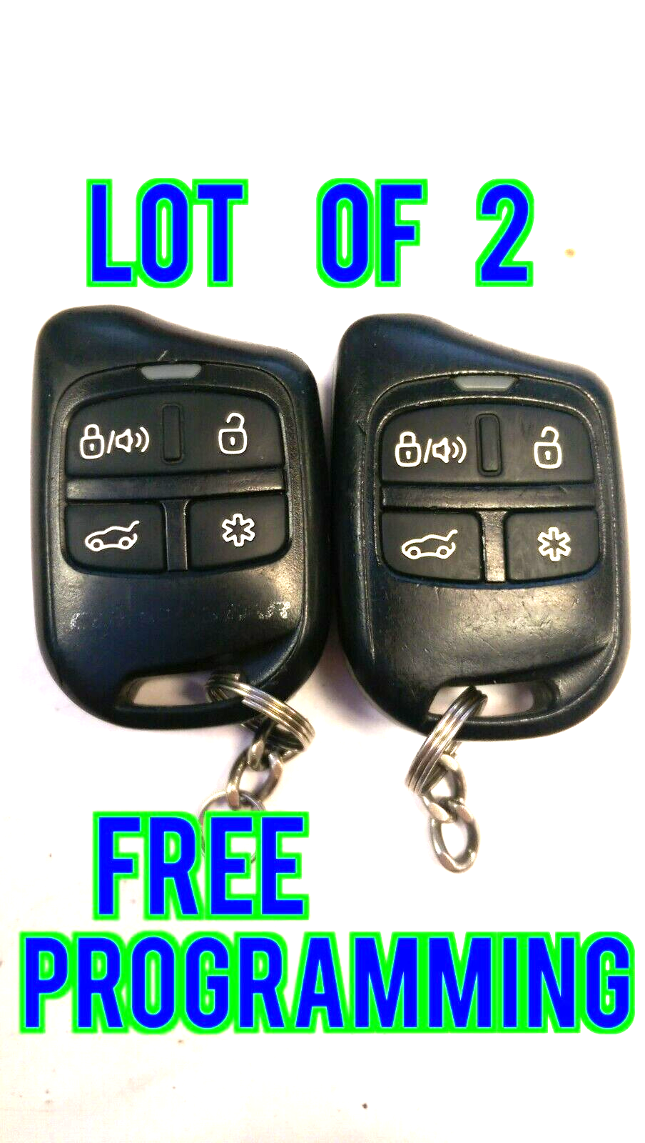 LOT OF 2 COMPUSTAR REMOTE START STARTER FOB ALARM TRANSMITTER ...