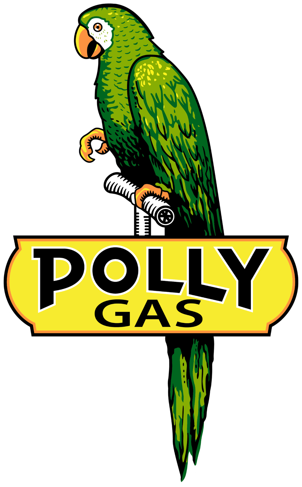Polly Gas Parrot OIL sticker Vinyl Decal |10 Sizes!! with TRACKING FREE ...