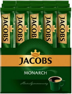 Jacobs Monarch Medium Roast Instant Coffee Sachets - 50 x 2g Sticks ...