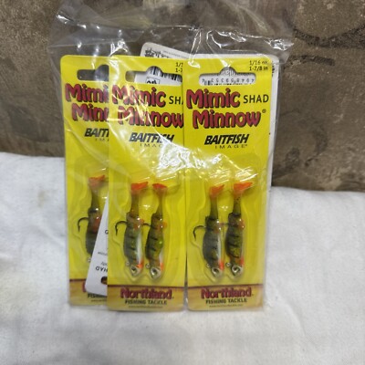 Lot 6 Packs Northland Tackle Mimic Minnow Shad 1/16 oz - Perch - 2 per ...