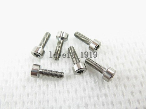 6PC M3 x 15mm Bolt Titanium M3X15 Socket Cap Screw Allen KEY BOLT HEX ...