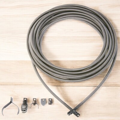 54 ft Drain Cleaner Replacement Cable and Cutter Set 1/2" Gauge Drain ...
