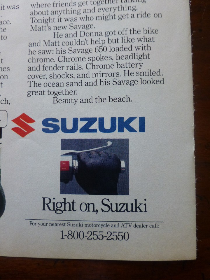 1986 1987 1988 Suzuki Savage 650 LS LS650 Boulevard S40 motorcycle ...