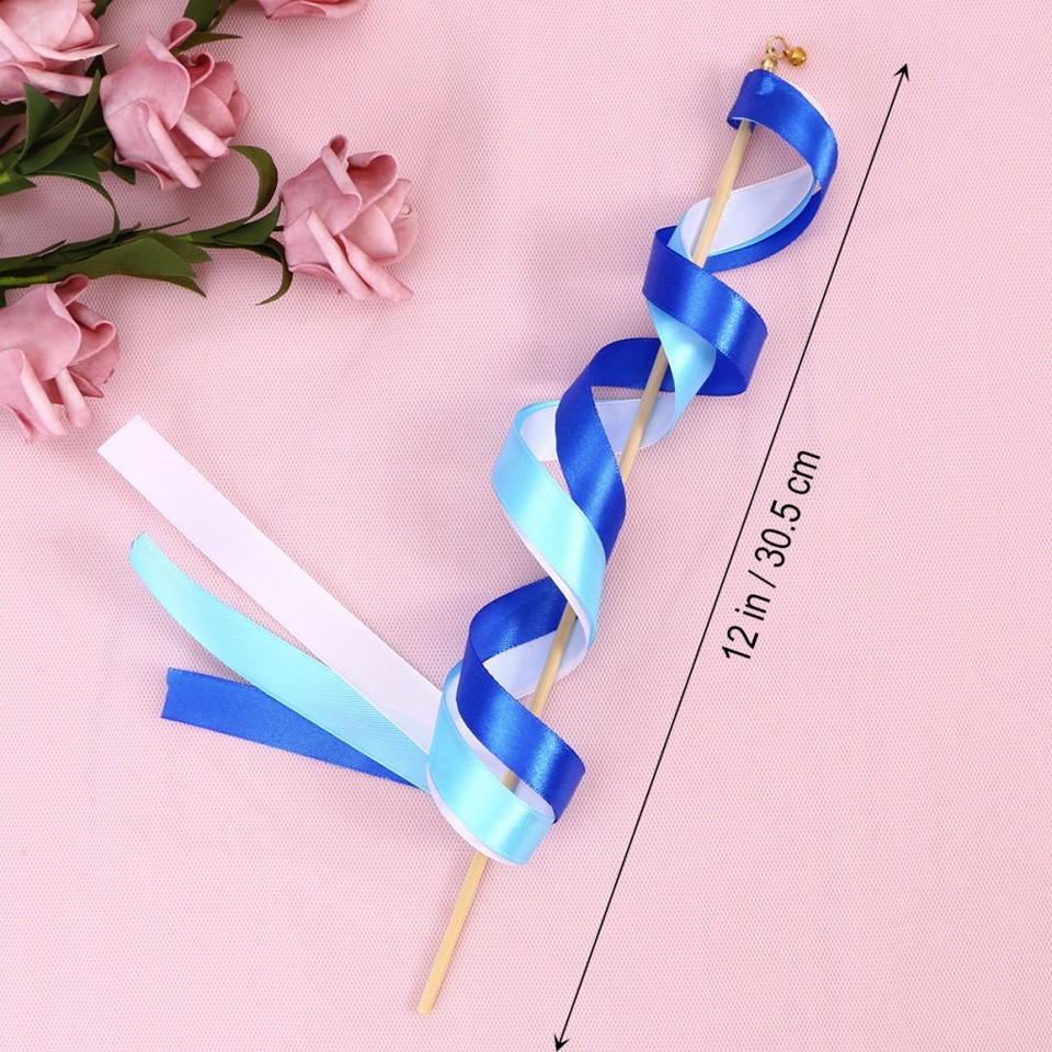 40 Pcs Ribbon Sticks Fairy Sticks Ribbon Streamers Wands with Tiny Bell ...