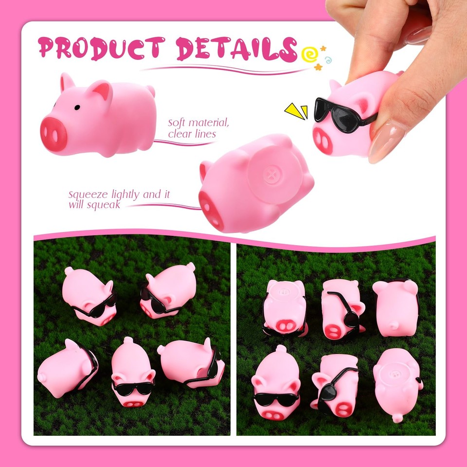 Mini Rubber Pig Bath Toys - 100 Sets Floating Squeaky Fun for Babies | eBay