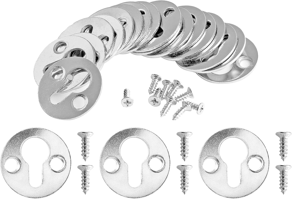 48Pcs round Keyhole Hangers, Picture Frame Shelf Keyhole Bracket Metal ...