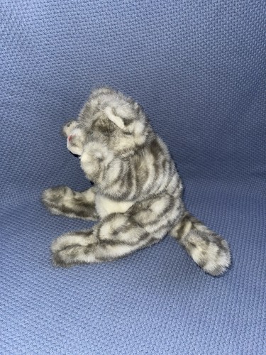 Folkmanis Tabby Cat Kitten Hand Puppet New Stuffed Plush Doll Toy Gray ...
