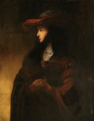 19th CENTURY DUTCH OLD MASTER OIL ON CANVAS - REMBRANDT SCHOOL ...