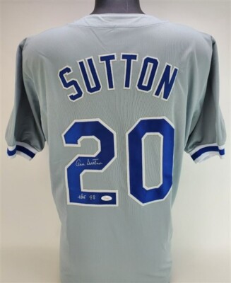Don Sutton Signed Los Angeles Dodgers Gray Jersey Inscribed "HOF 98 ...