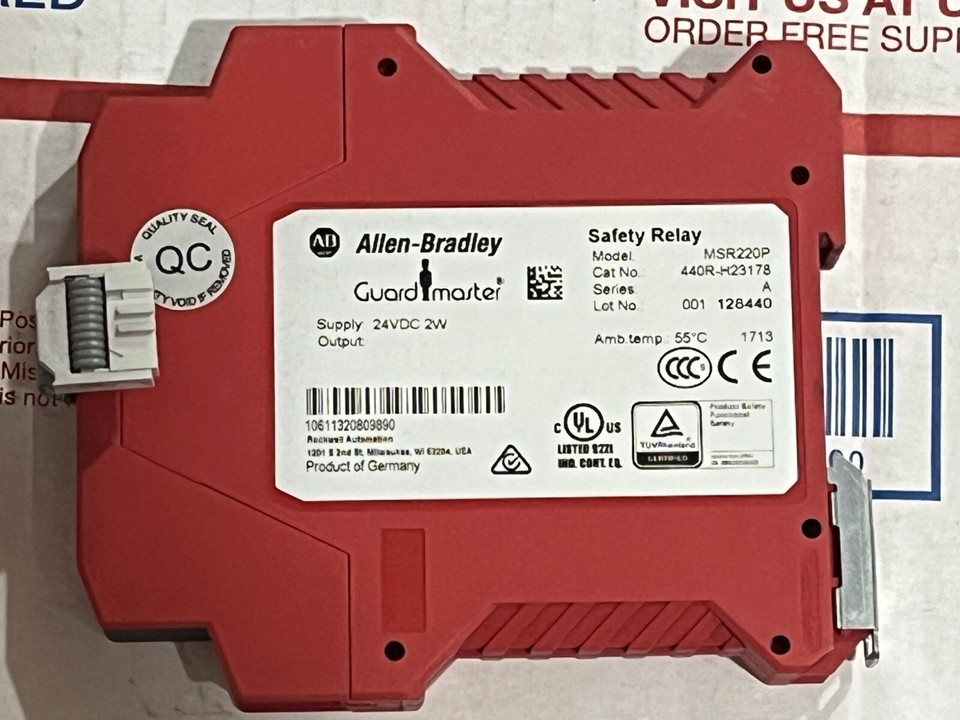 ALLEN-BRADLEY 440R-H23178 SAFETY RELAY MSR220P 24VDC W/CONNECTOR | eBay
