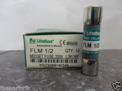 New Lot Littelfuse FLM 1/2 Amp Fuses FNM 1/2 250V NIB | eBay