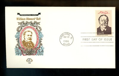 US FDC #2216//2219 / 2218h Farnam 1986 Chicago IL Presidents William ...