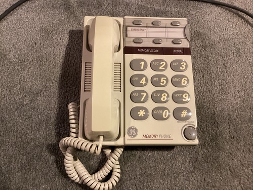 GE Large Button Landline Corded Phone 2-9266A Desk or Wall Mount | eBay