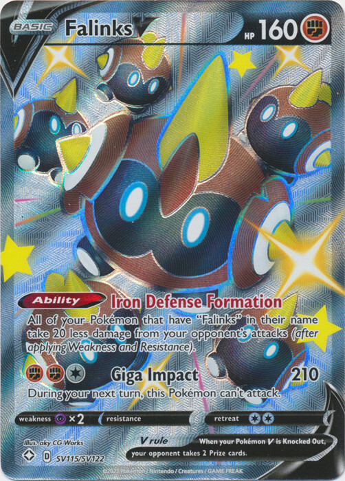 Pokemon Shining Fates Falinks V Shiny Vault SV105/SV122 | eBay