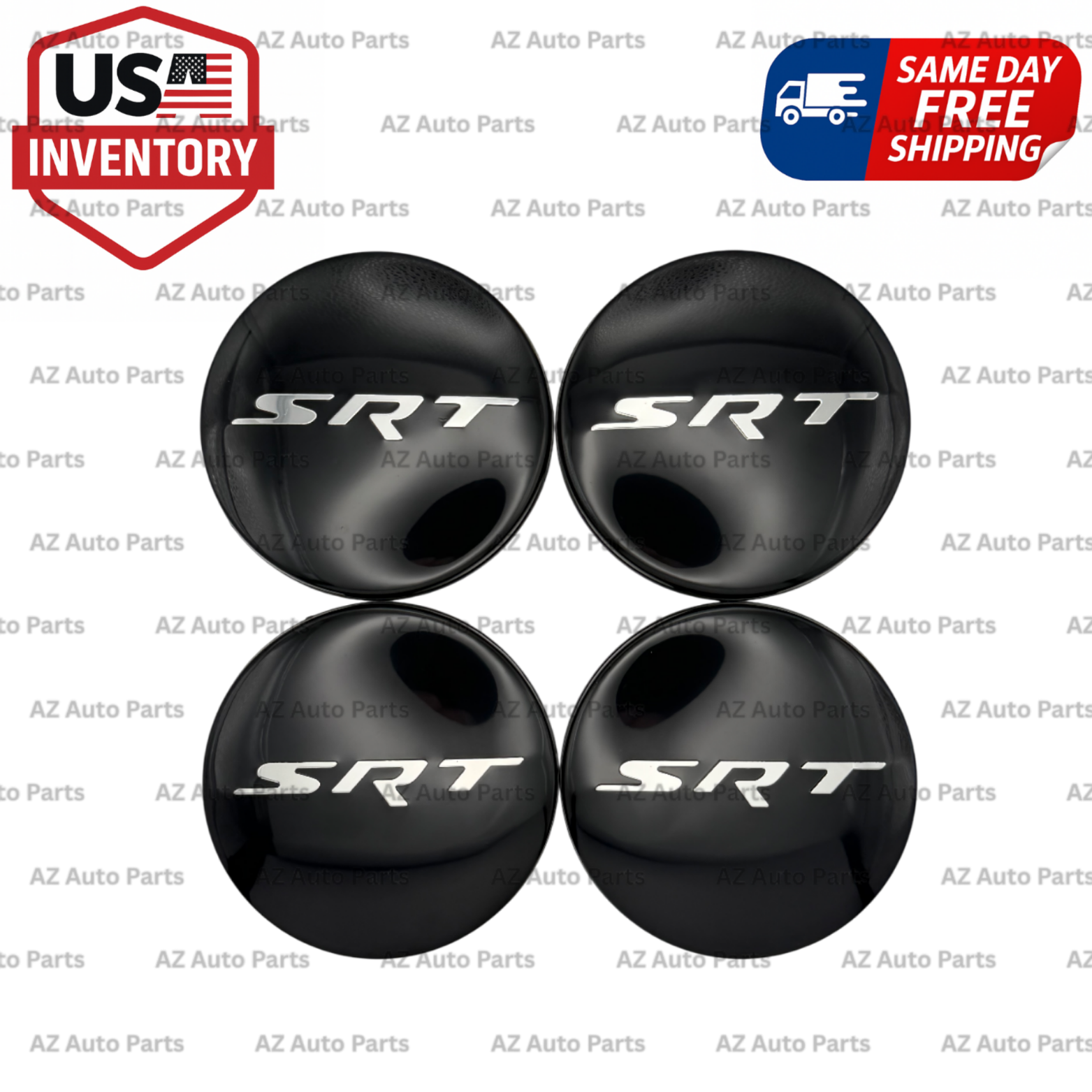 Set of 4 63mm Gloss Black Wheel Center Caps for Srt Fits Most Models | eBay