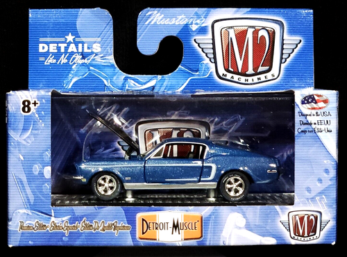 M2 Machines 68 1968 Ford Mustang GT Detroit-Muscle Car FL01 18-14 1/ ...