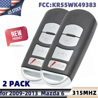 2 for Mazda 6 2009 2010 2011 12 13 Smart Prox 315MHz Remote Key Fob ...
