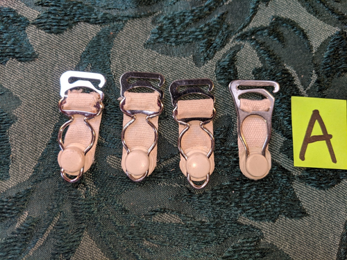 Vintage Removable Suspender Garter Belt Clips Hook for Stocking Cream ...