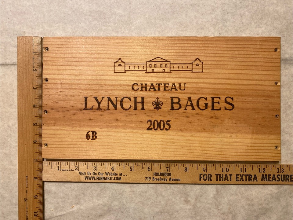 1 Rare Wine Wood Panel Chateau Lynch Bages Vintage CRATE BOX SIDE 11/24 ...