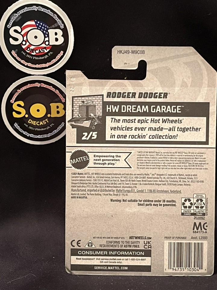 Hot Wheels Dodge Rodger Dodger White / Gold Diecast Sealed NM Condition ...