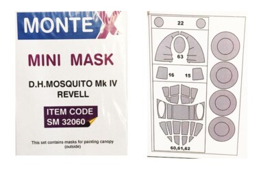 Montex 1/32 D.H.Mosquito IV Paint Mask for Revell kit (outside) | eBay ...