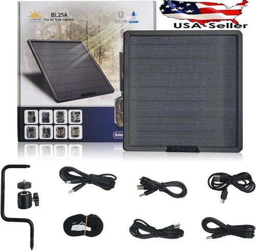Trail Camera Solar Panel Charger 12V Trail Camera 25,000mAh Lithium ...