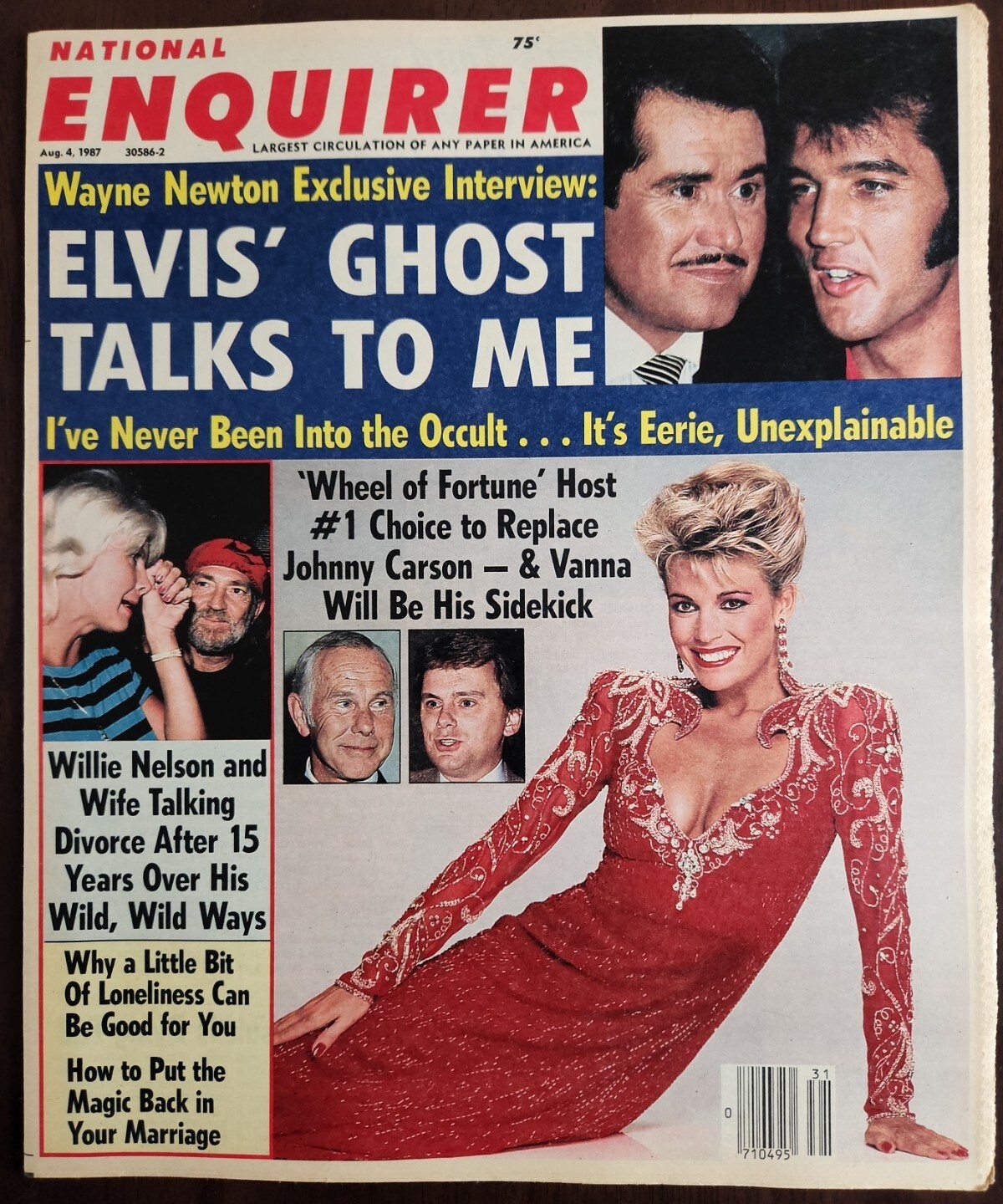National Enquirer Magazine August 4 1987 Wayne Newton Vanna White | eBay
