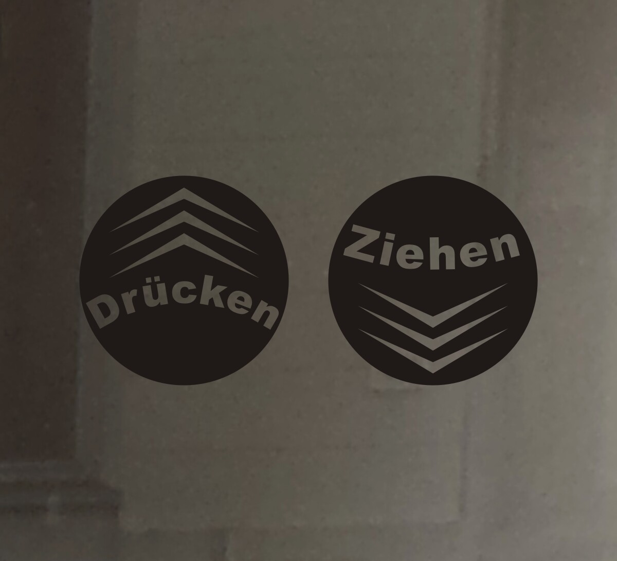 2er-Set Drücken Ziehen Aufkleber für Tür Schaufenster Geschäft Laden ...