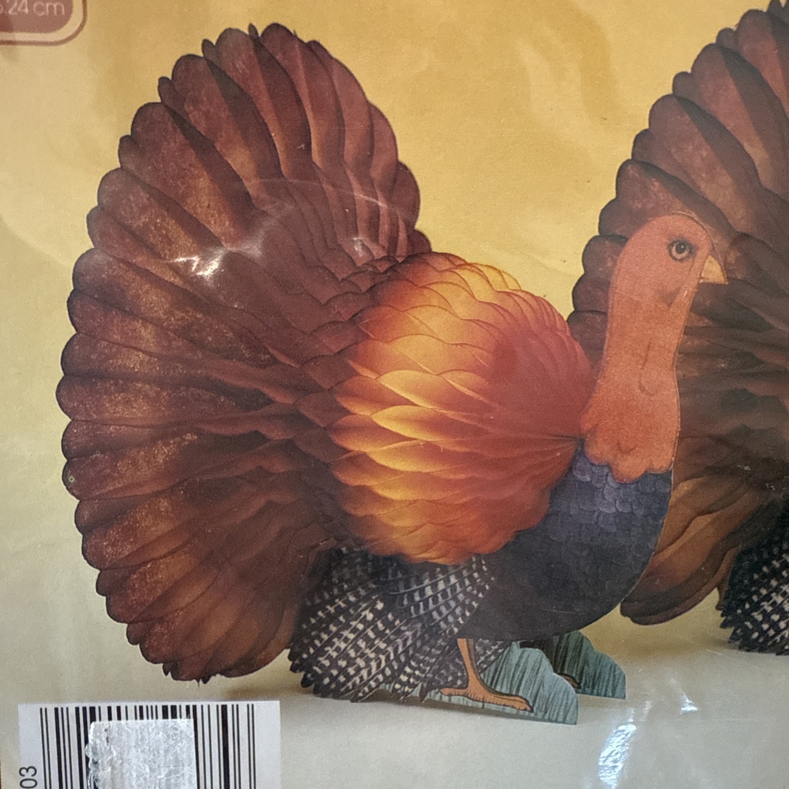 Pack of 2 Amscan Turkey Centerpiece Honeycomb Fold Out Cutout Tabletop ...
