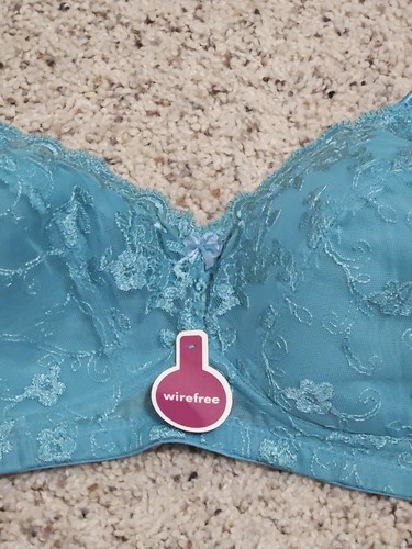 New W/Tags Playtex Secrets Teal Bra #4023 Size 36D Wirefree Jasmine ...