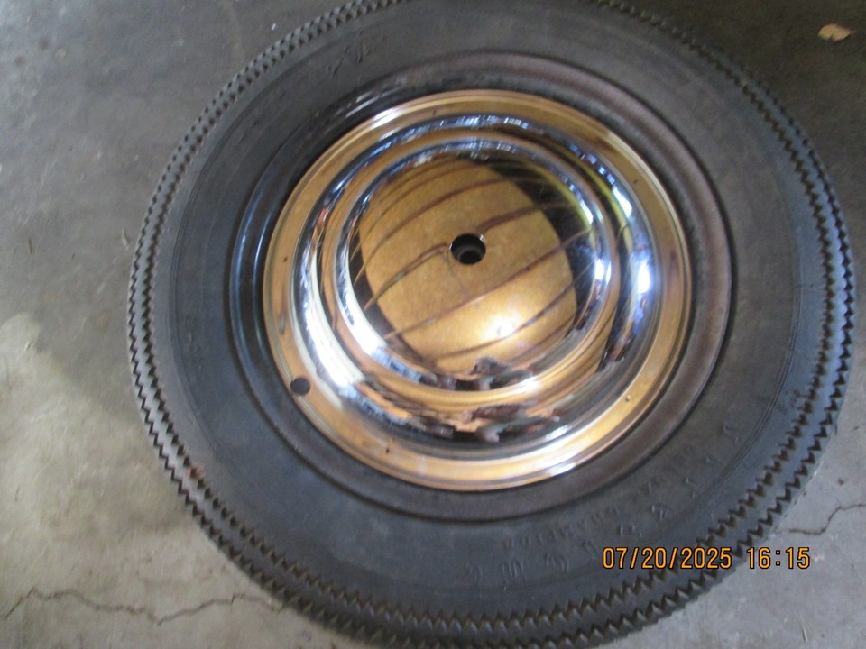 Harley Knucklehead Panhead Flathead EL Chrome Front & Rear Wheel Covers ...