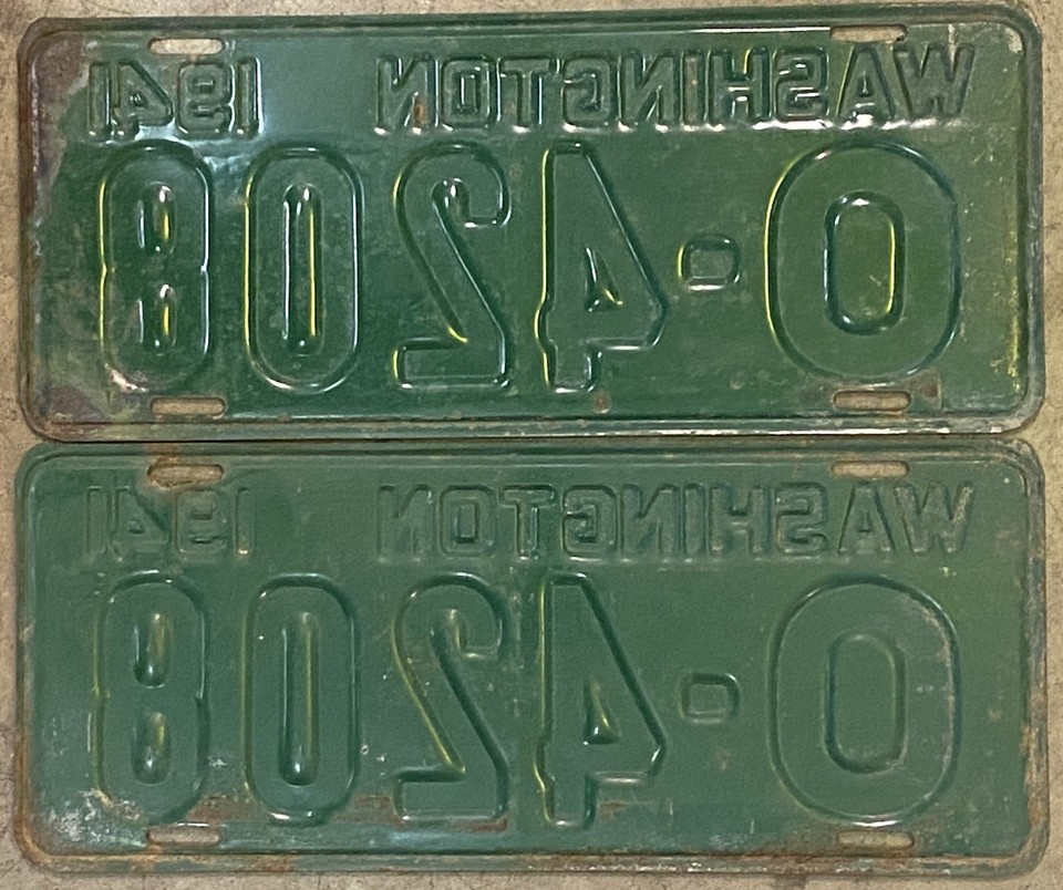 1941 Washington License Plate Pair - Walla Walla County | eBay