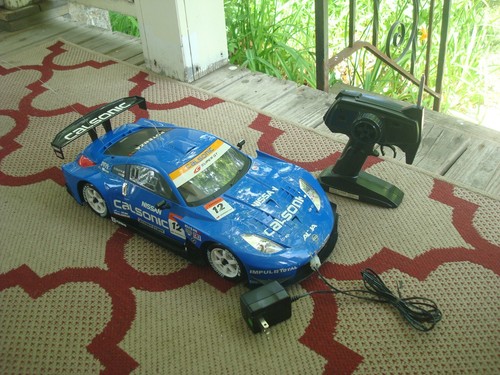 CALSONIC NISSAN SKYLINE GT-R R34 RC CAR REMOTE SET 1:10 EXCELLENT ...