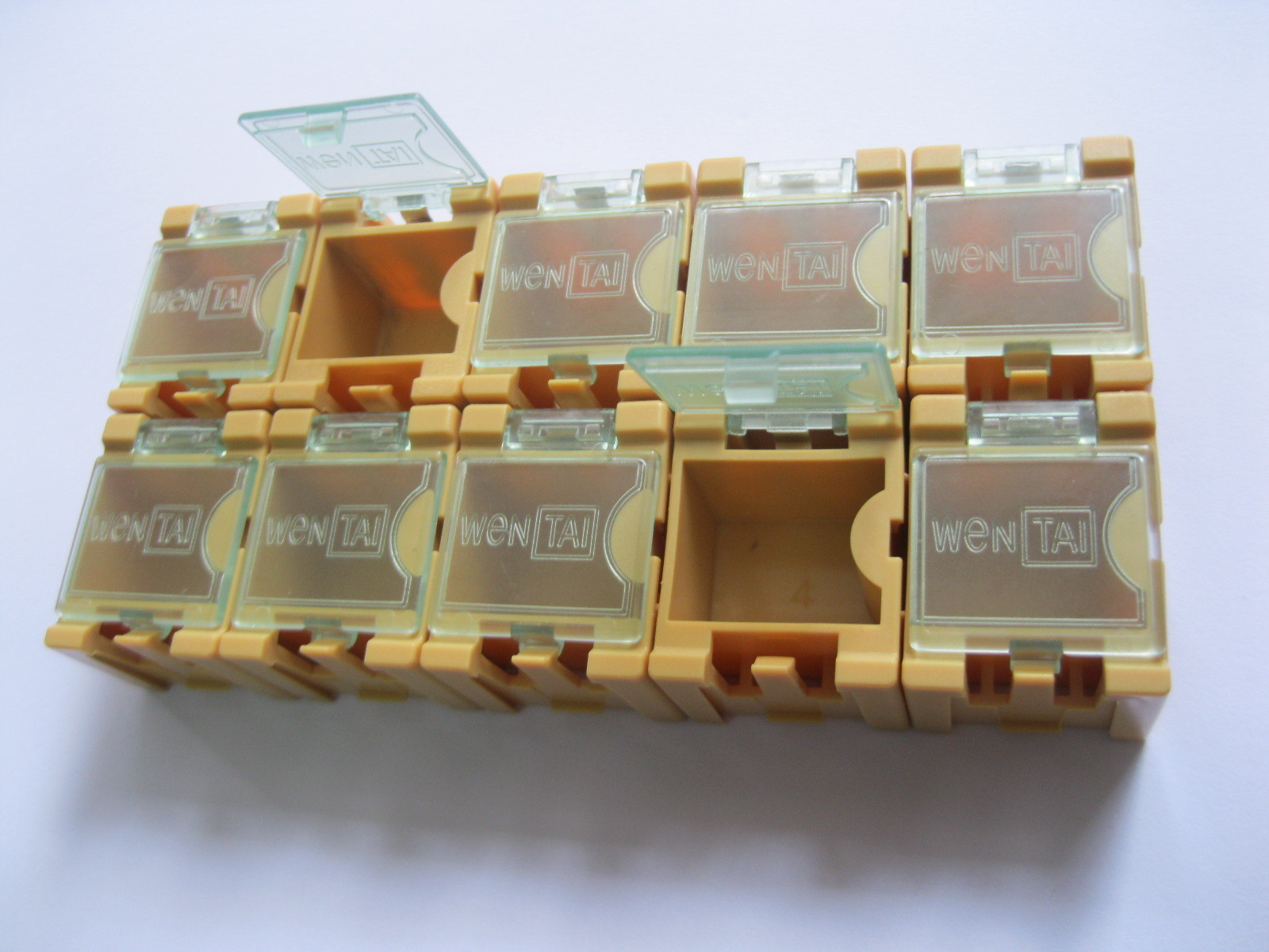 60 pcs Yellow SMD SMT Electronic Component Mini Storage Box New | eBay