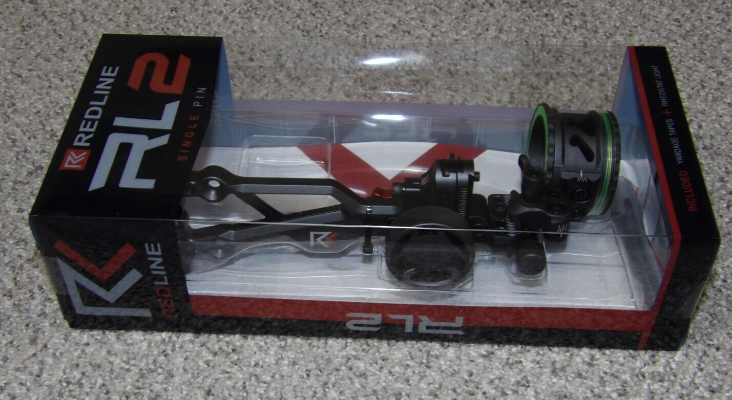 New Redline RL2 Adjustable 1 Single Pin Bow Sight- Right Hd, .019 Pin ...