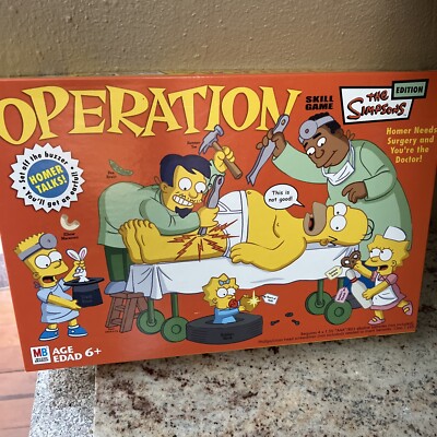 Hasbro Operation Game The Simpsons Edition 2005: Talking- Complete ...
