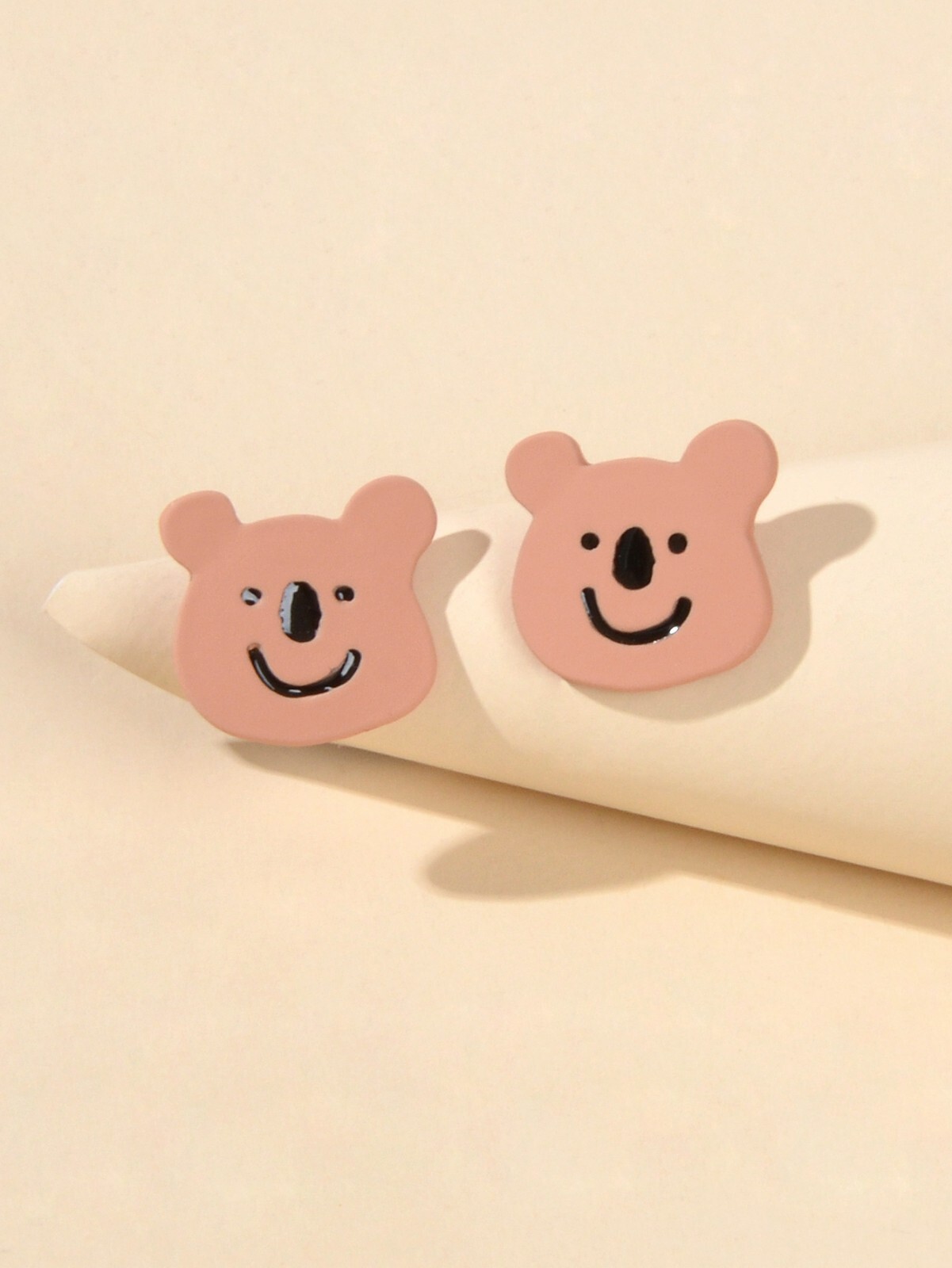 Cartoon Designer Jewellery Brown Little Bear Stud Earrings Dainty Gift ...