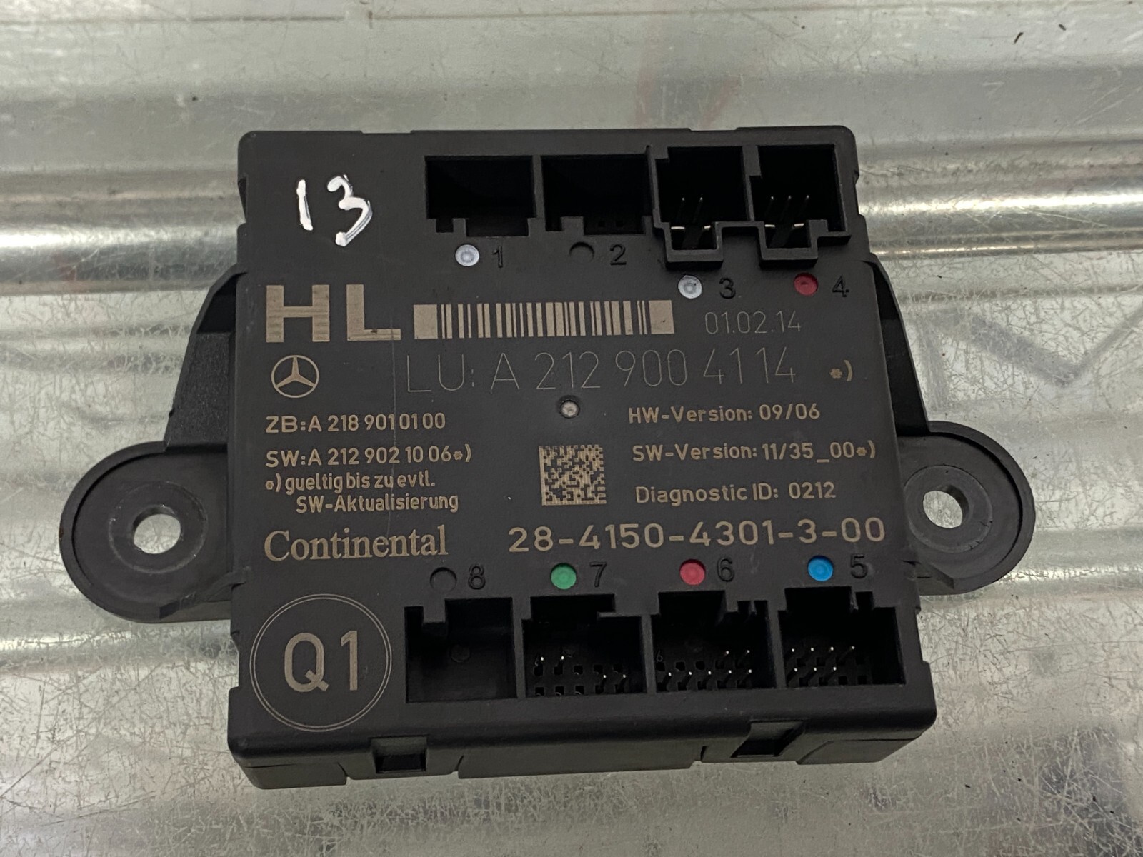 (AS) MERCEDES BENZ W204 C CLASS DOOR CONTROL MODULE LEFT REAR ...