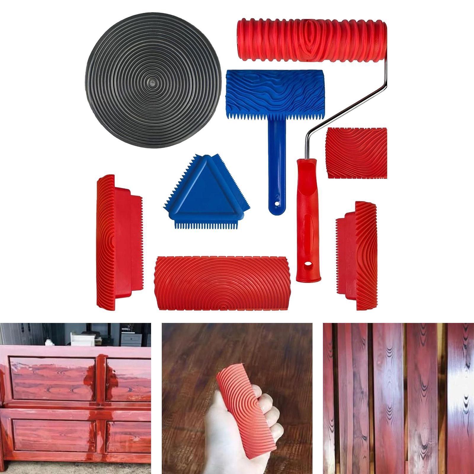 8Pcs Wood Graining Tool Set Grain Painting Tools for Doors Wallpaper ...