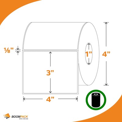 ZEBRA THERMAL TRANSFER STICKERS /LABELS 4x3 CORE 1'', E-400300-TTC1 ...